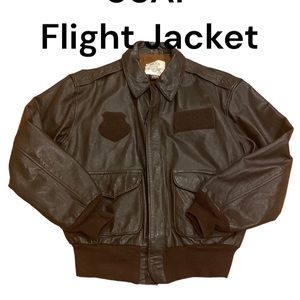 Jackets & Coats | Authentic Usaf Flight Pilot Jacket Vintage Military ...